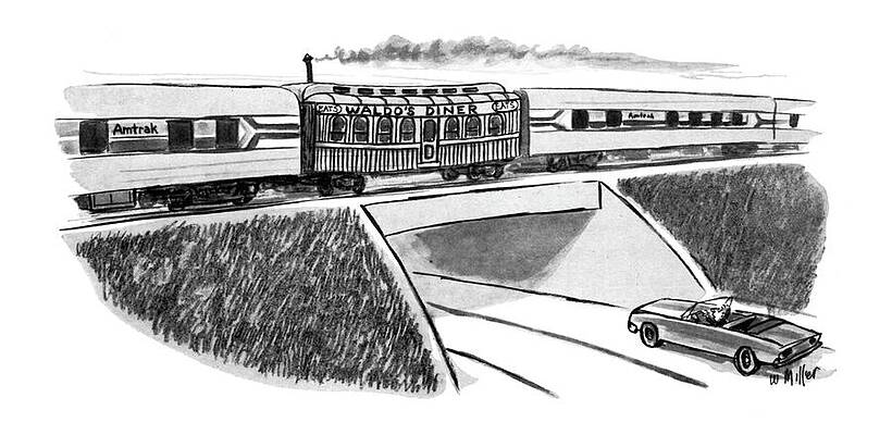 Amtrak Train Drawing