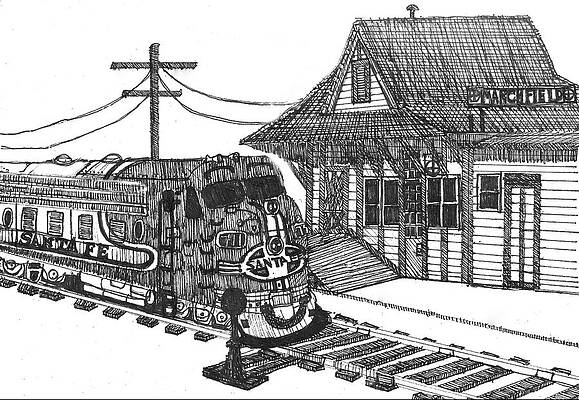 santa fe train coloring pages