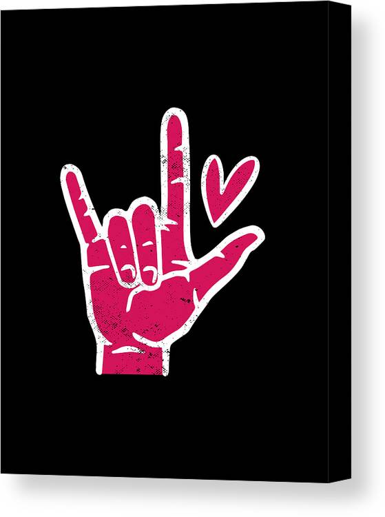 how to draw love hand sign language