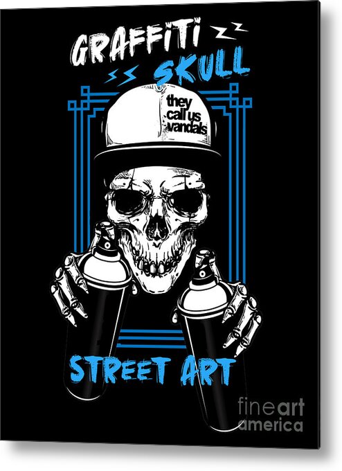 Graffiti Spray Can Skull