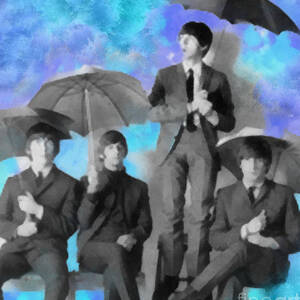 The Beatles - Paul's Red Umbrella Photograph by Paulette B Wright ...