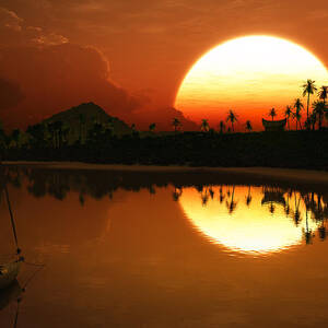 Pardise Lagoon Painting by John Robichaud | Fine Art America