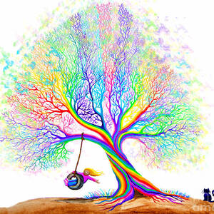 Rainbow tree dreams Drawing by Nick Gustafson | Fine Art America