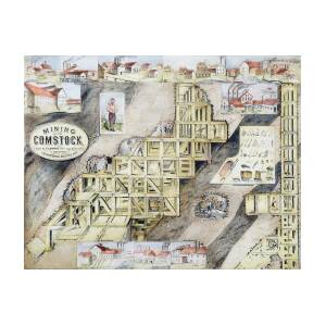 Comstock Lode, 1859-79 #1 Painting by Granger - Pixels